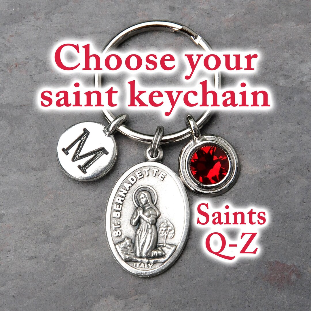 Choose Your Catholic Saint Keychain Saints Beginning With Letters Q-Z ...