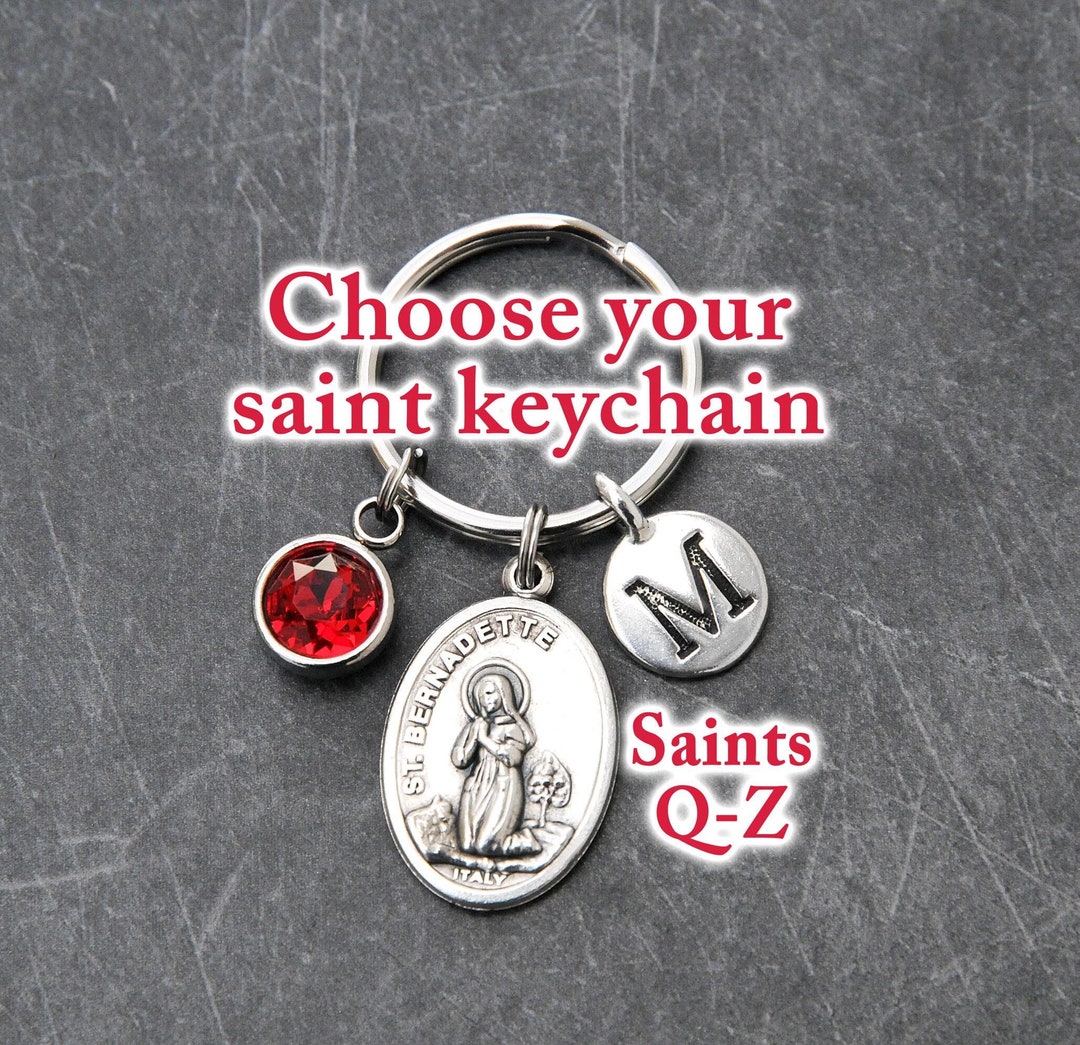 Choose Your Catholic Saint Keychain - Saints Beginning With Letters Q-Z ...