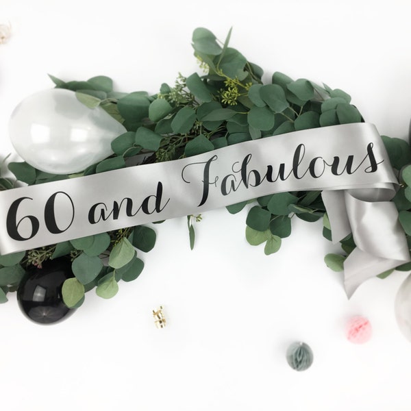 60th Birthday Sashes - Etsy