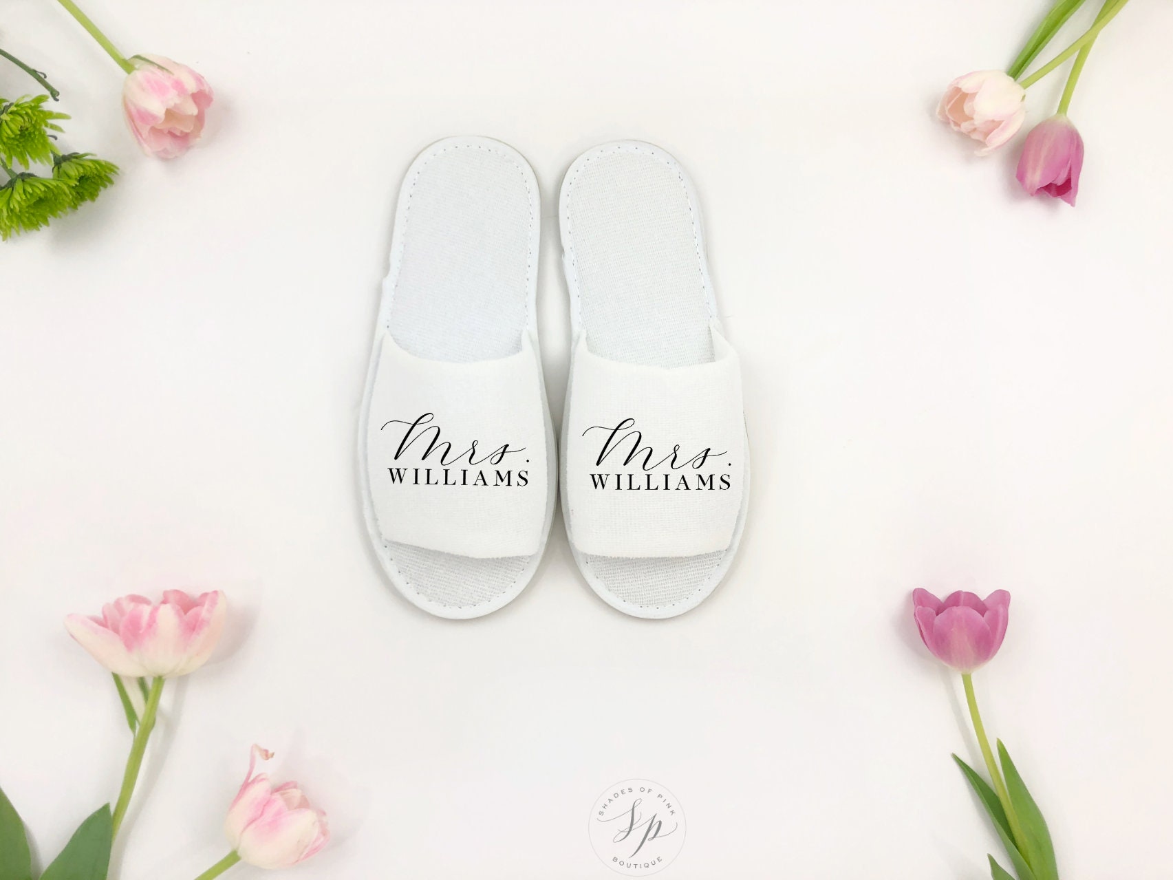 Personalized Mrs Slipper Bride Slipper Bridesmaid Slipper - Etsy