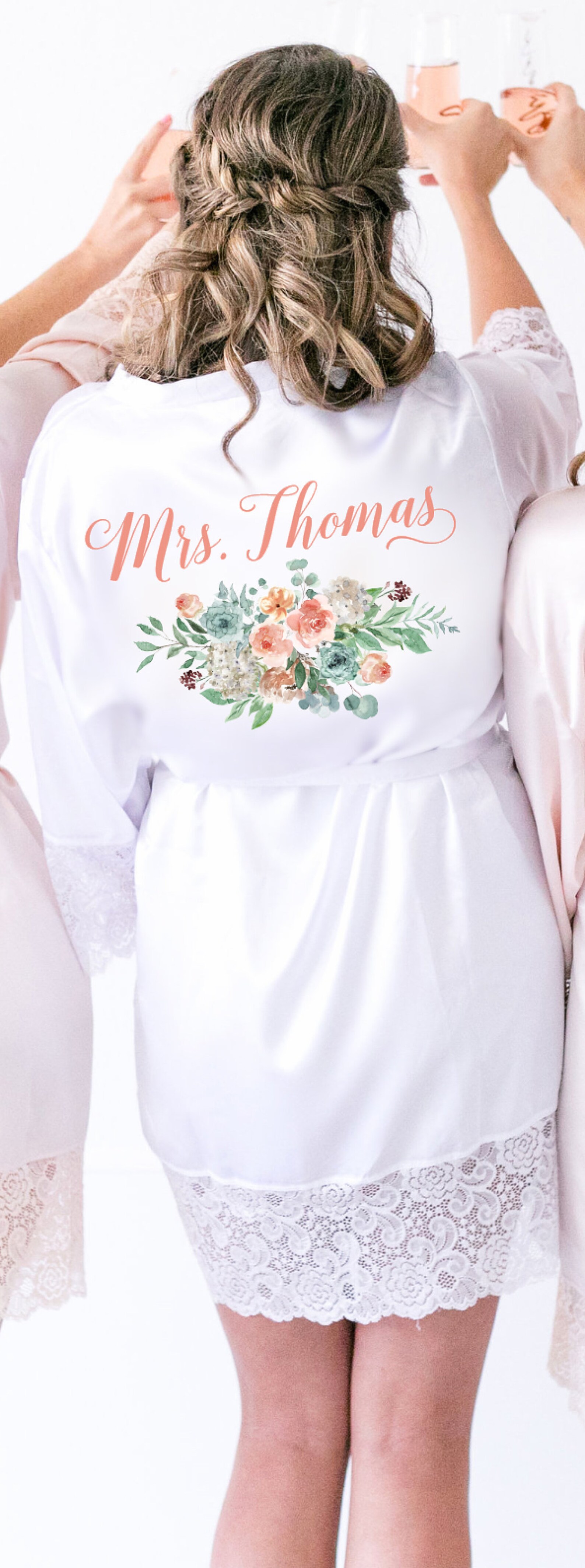 Floral Bridesmaid Robes Personalized Bridesmaid Robes With - Etsy