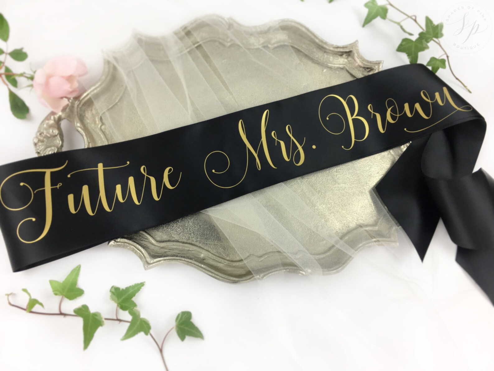 Personalized Future Mrs Sash. Custom Bachelorette Party Sash. | Etsy