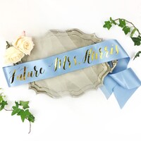 Blue Bridal Sash - Etsy