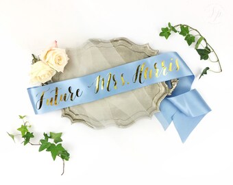Personalized Future Mrs Sash. Custom Bachelorette Party Sash. Bride ...