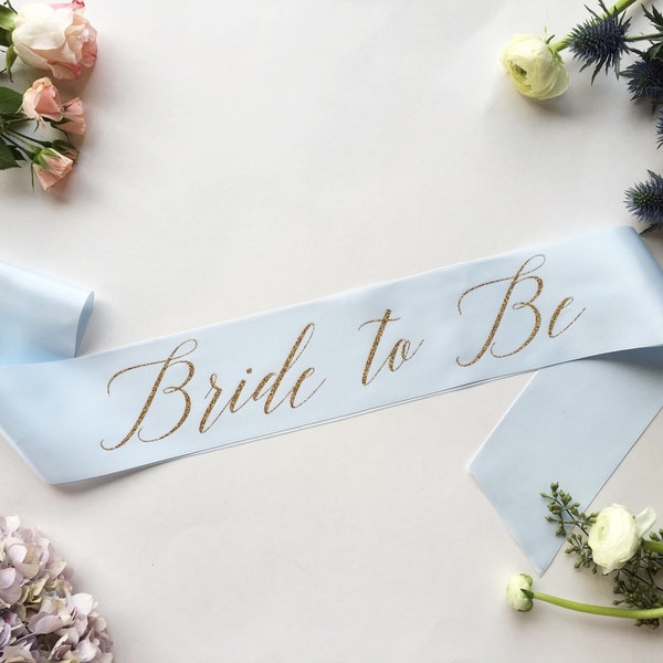 Blue Bridal Sash - Etsy