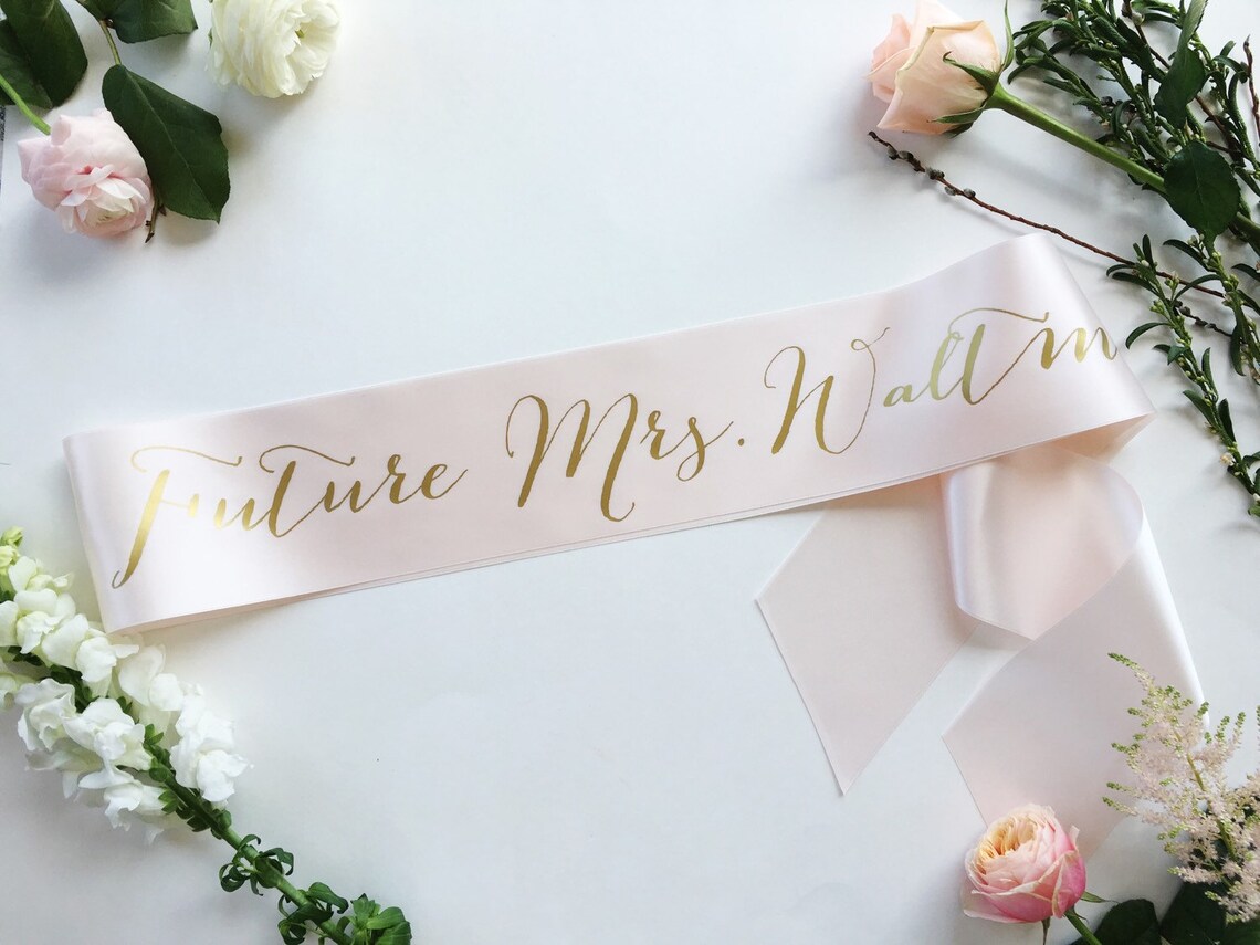 Personalized Future Mrs Sash. Custom Bachelorette Party Sash. - Etsy