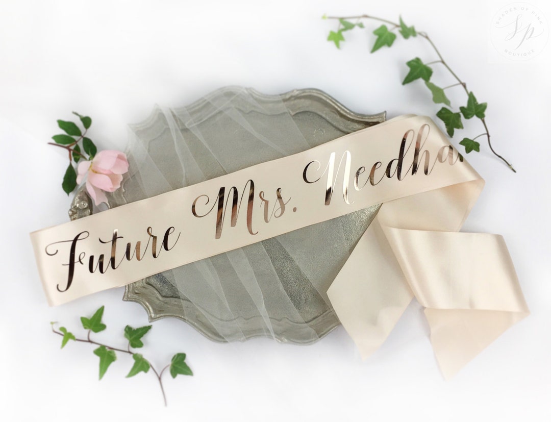 Personalized Future Mrs Sash. Custom Bachelorette Party Sash. Bride ...