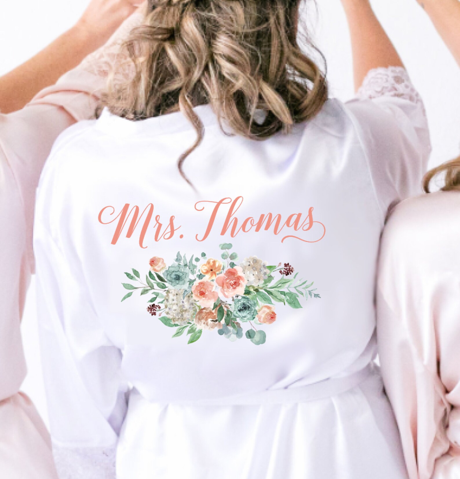 Floral Bridesmaid Robes Personalized Bridesmaid Robes With - Etsy