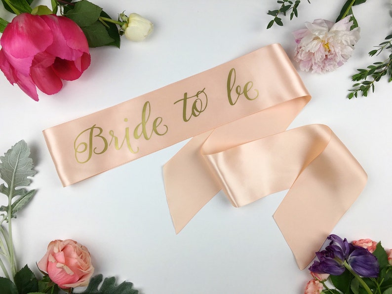 Bride to Be Sash Bachelorette Sash Bridal Shower | Etsy