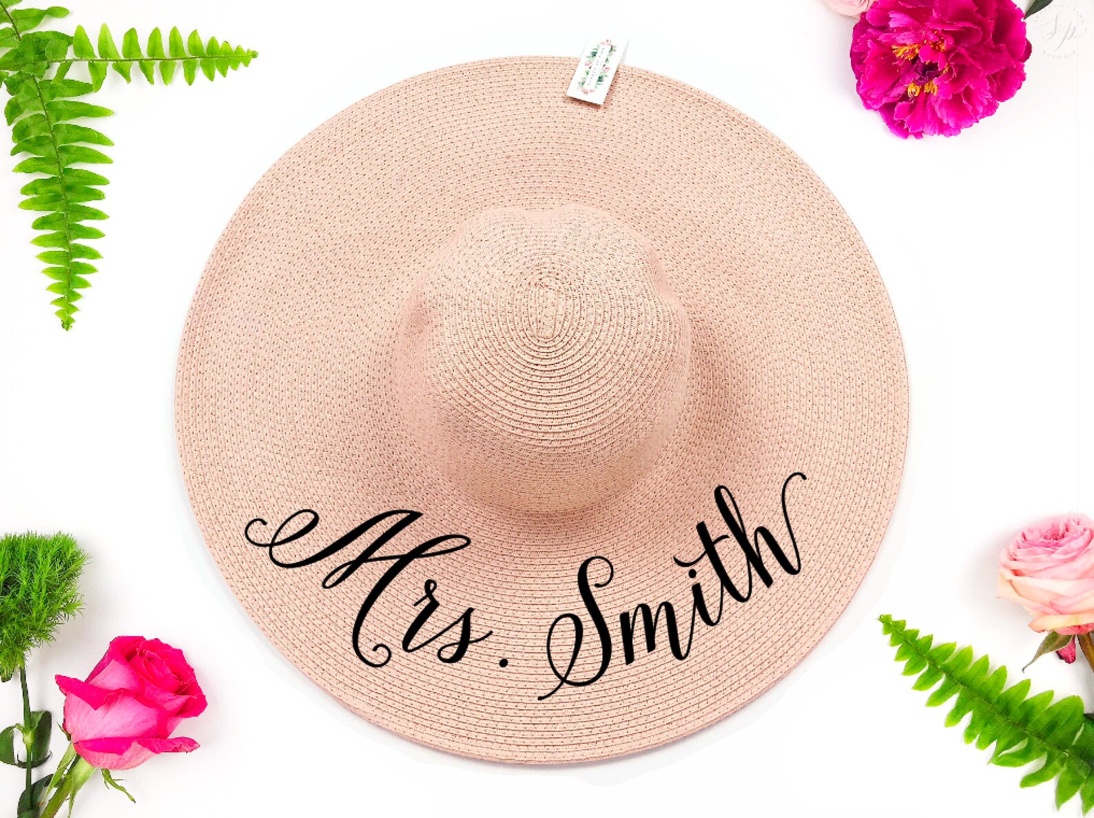 Custom Mrs Hat Sequin Sun Hat Bride Hat Beach Hat Custom Floppy Hat ...