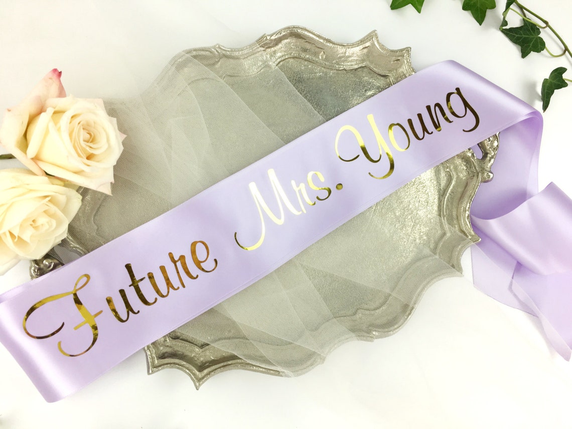 Personalized Future Mrs Sash. Custom Bachelorette Party Sash. | Etsy