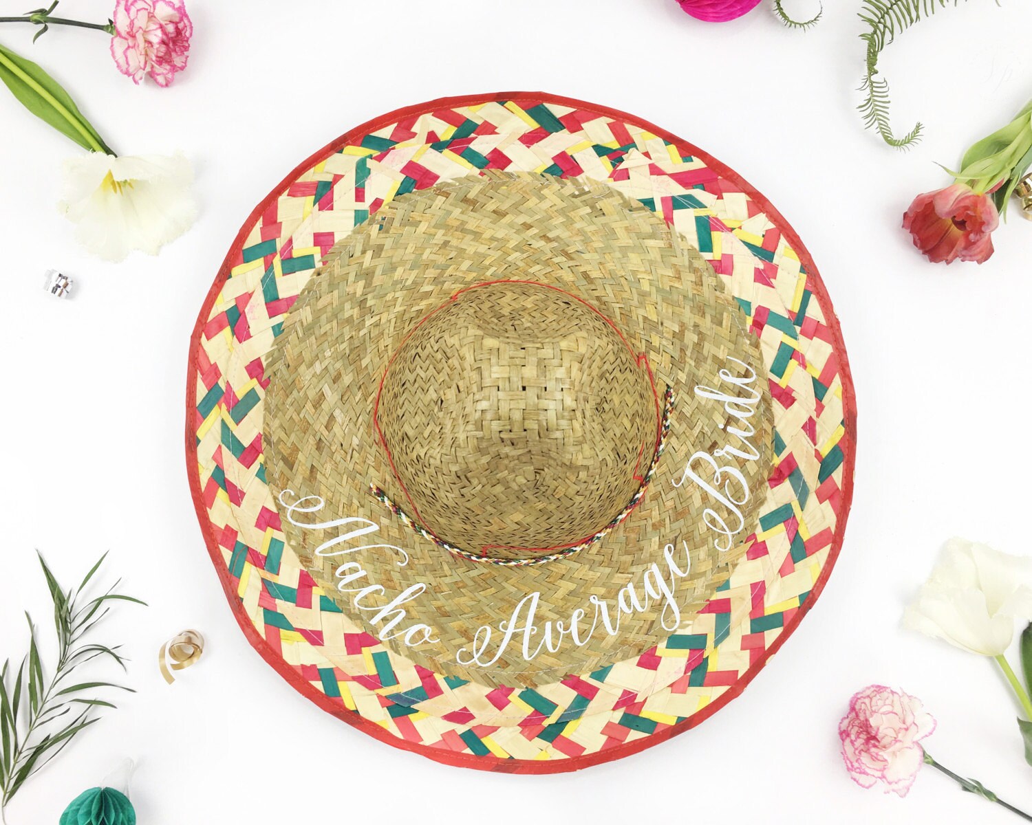 Nacho Average Bride Hat Sombrero Hat Fiesta Bachelorette | Etsy