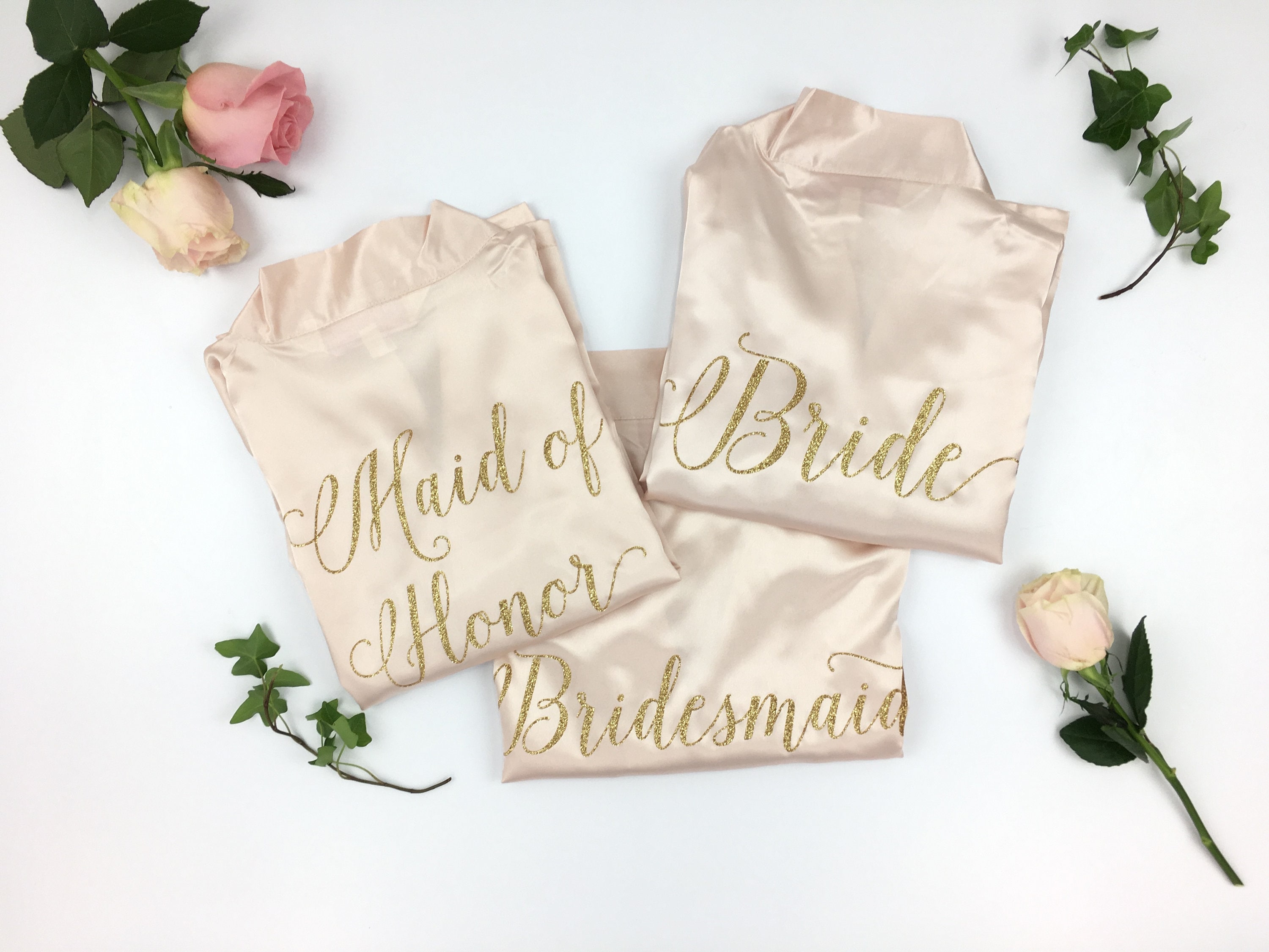 Bridal Robe Group Package Custom Robes Wedding Day Robe | Etsy