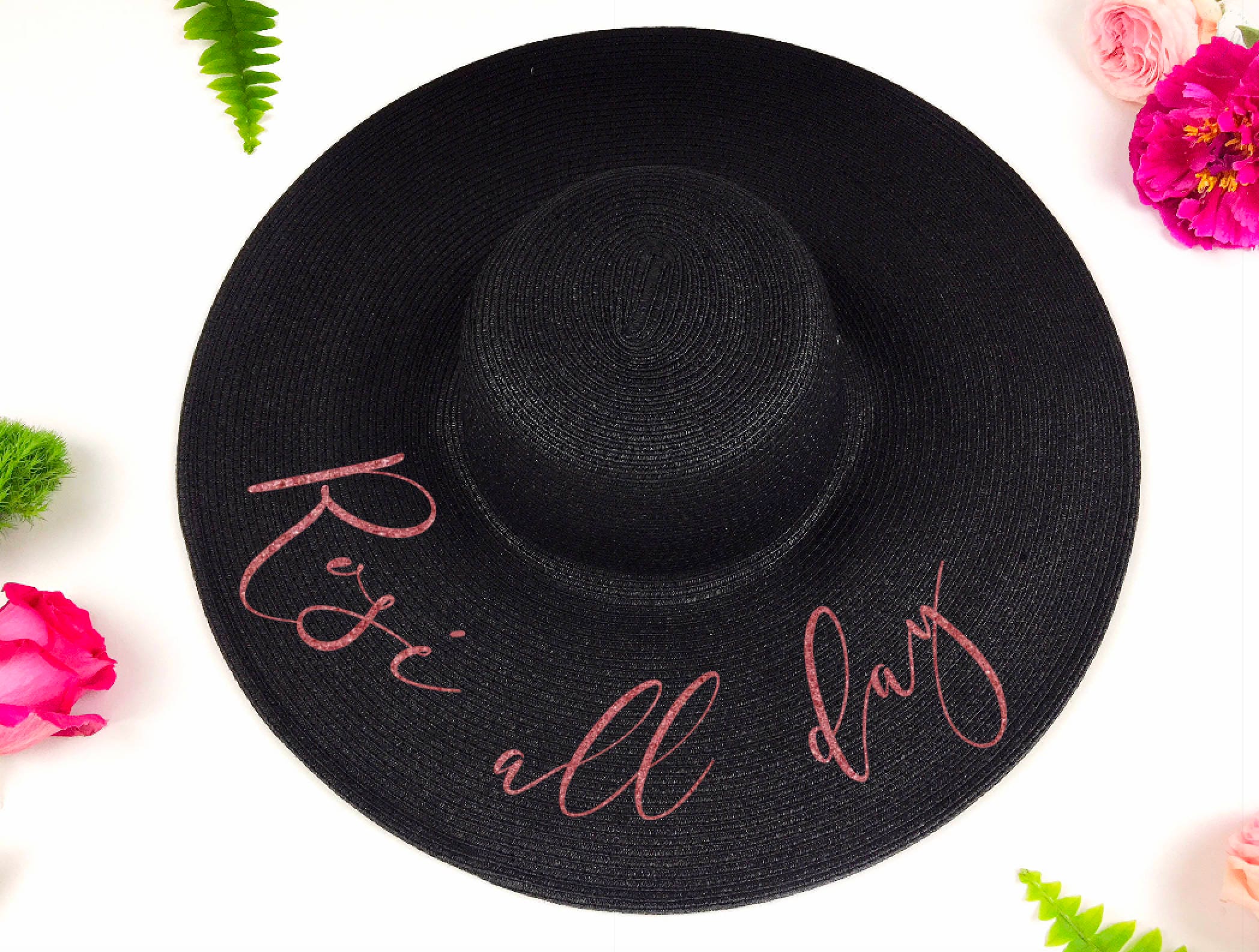 Rosé All Day Floppy Sun Hat Sequin Sun Hat Rose All Day - Etsy