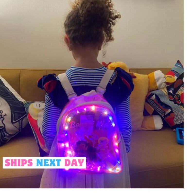 Pink and Green Light up Backpacks - Kids and Toddlers - Boys - Girls - Etsy