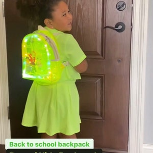 Pink and Green Light up Backpacks - Kids and Toddlers - Boys - Girls - Etsy