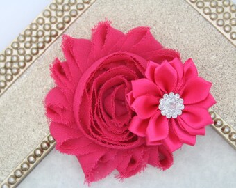 Hot Pink Hair Clip - Etsy