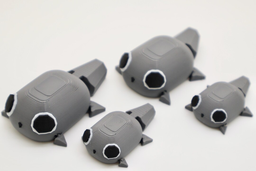 Two 3D Printed Pebble Figurines, Pebble Figurine Set, Pebble Toon ...