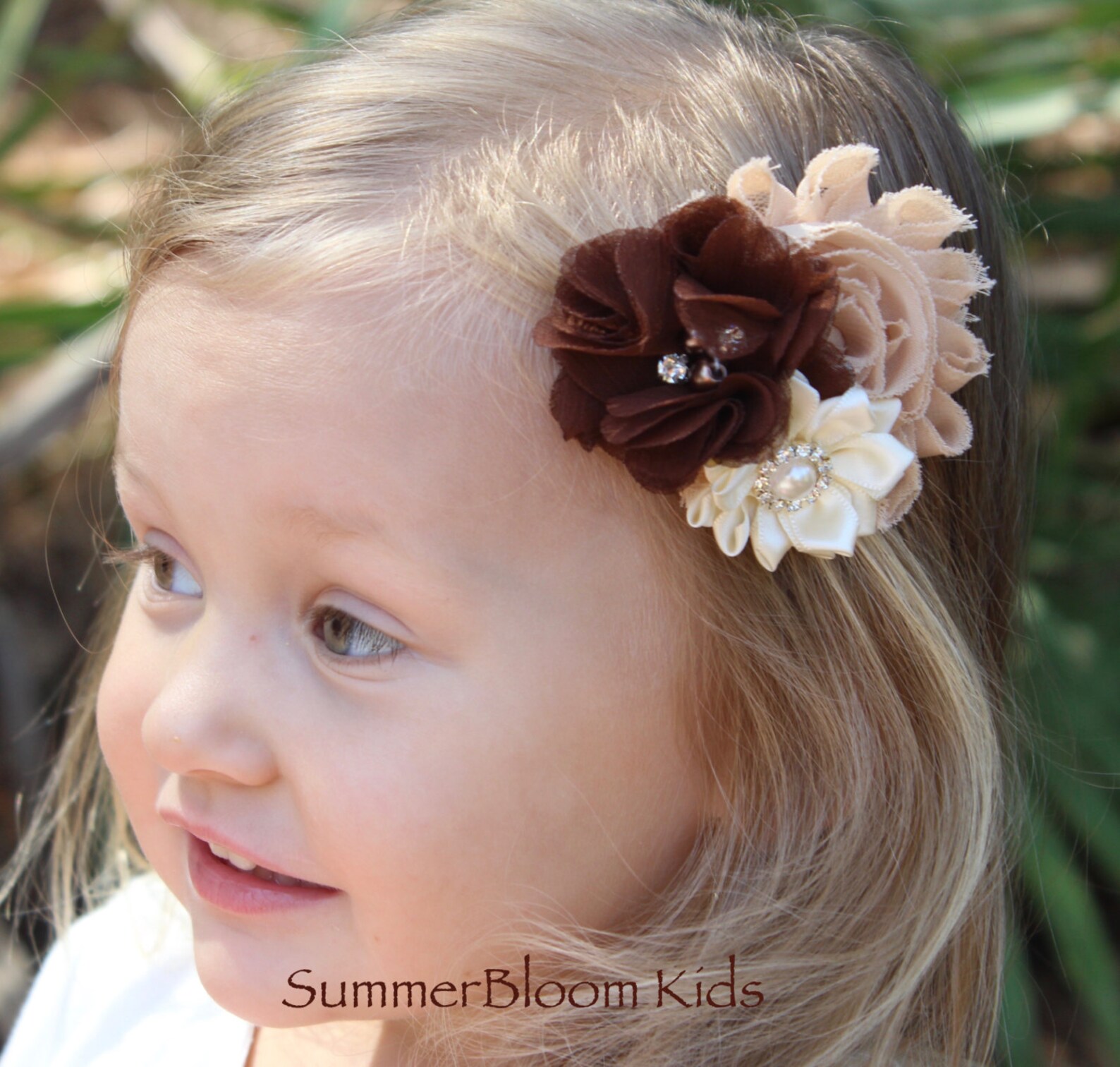 Ivory headband ivory and brown headbands fall headbands | Etsy