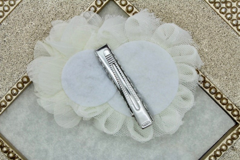 Cream flower hair clips ivory flower hair clips vintage hair | Etsy