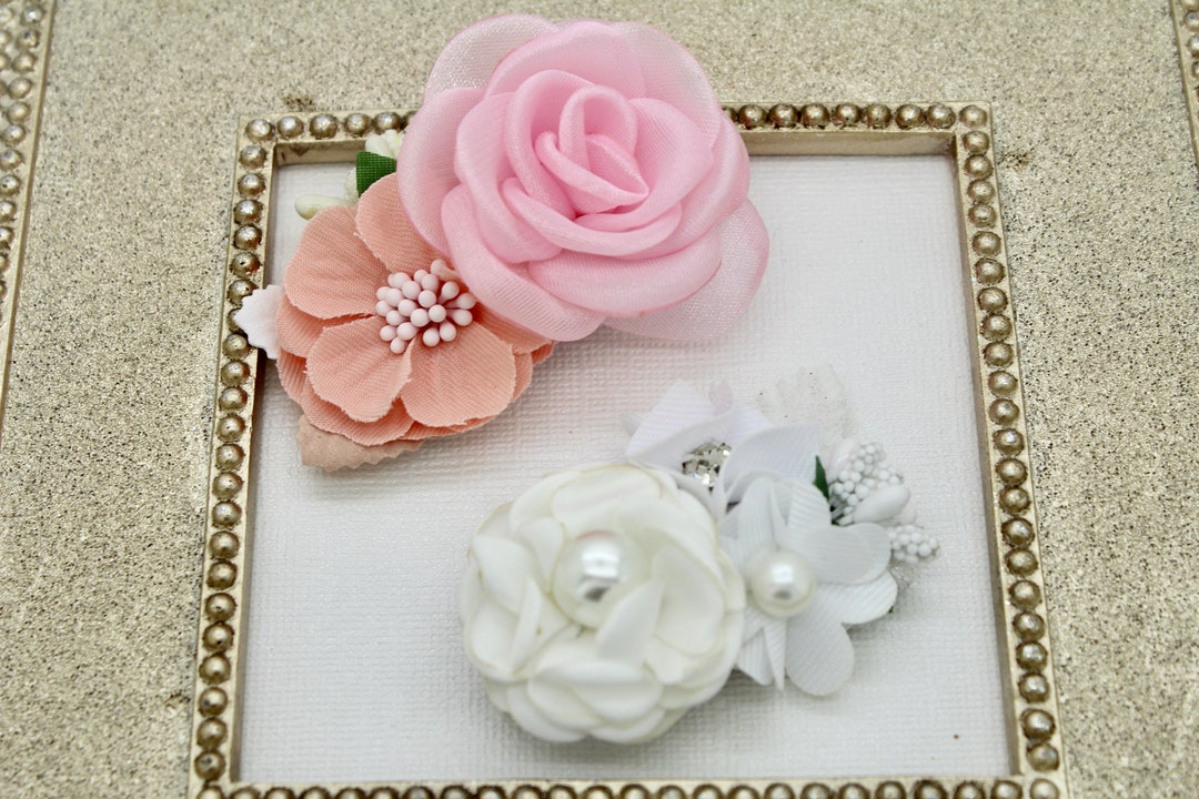 Flower Girl Hair Clips, Little Girls Hair Clips, Floral Hair Clip ...
