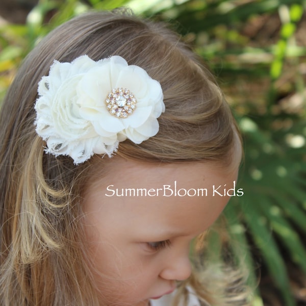 Cream Hair Bow - Etsy