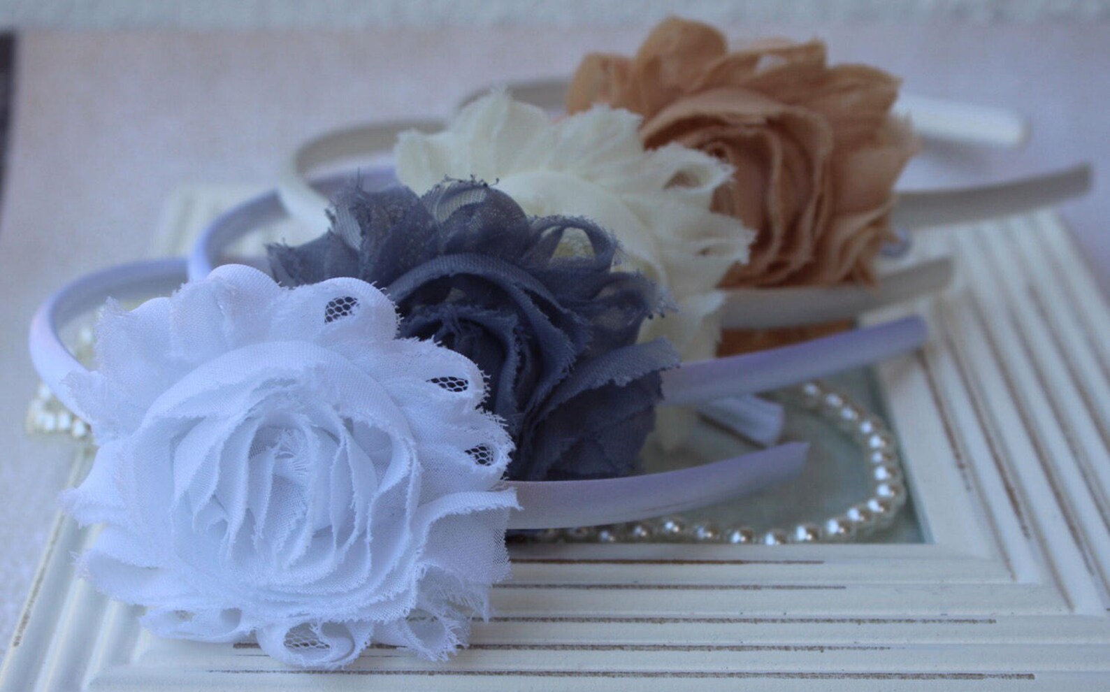 HEADBAND BUNDLE SET Shabby Chic Headbands Neutral Headbands - Etsy