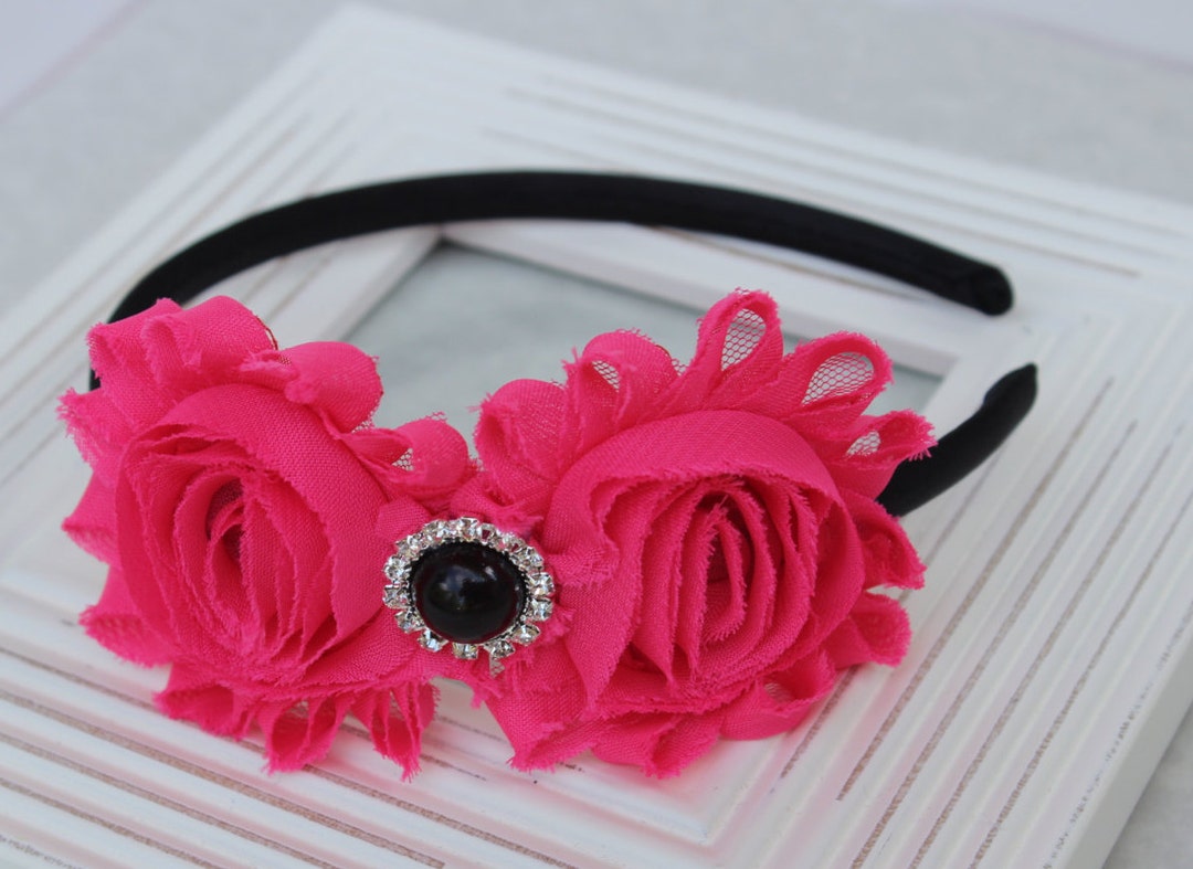 Hot Pink Headband, Valentines Headband, Hot Pink Girls Headband ...