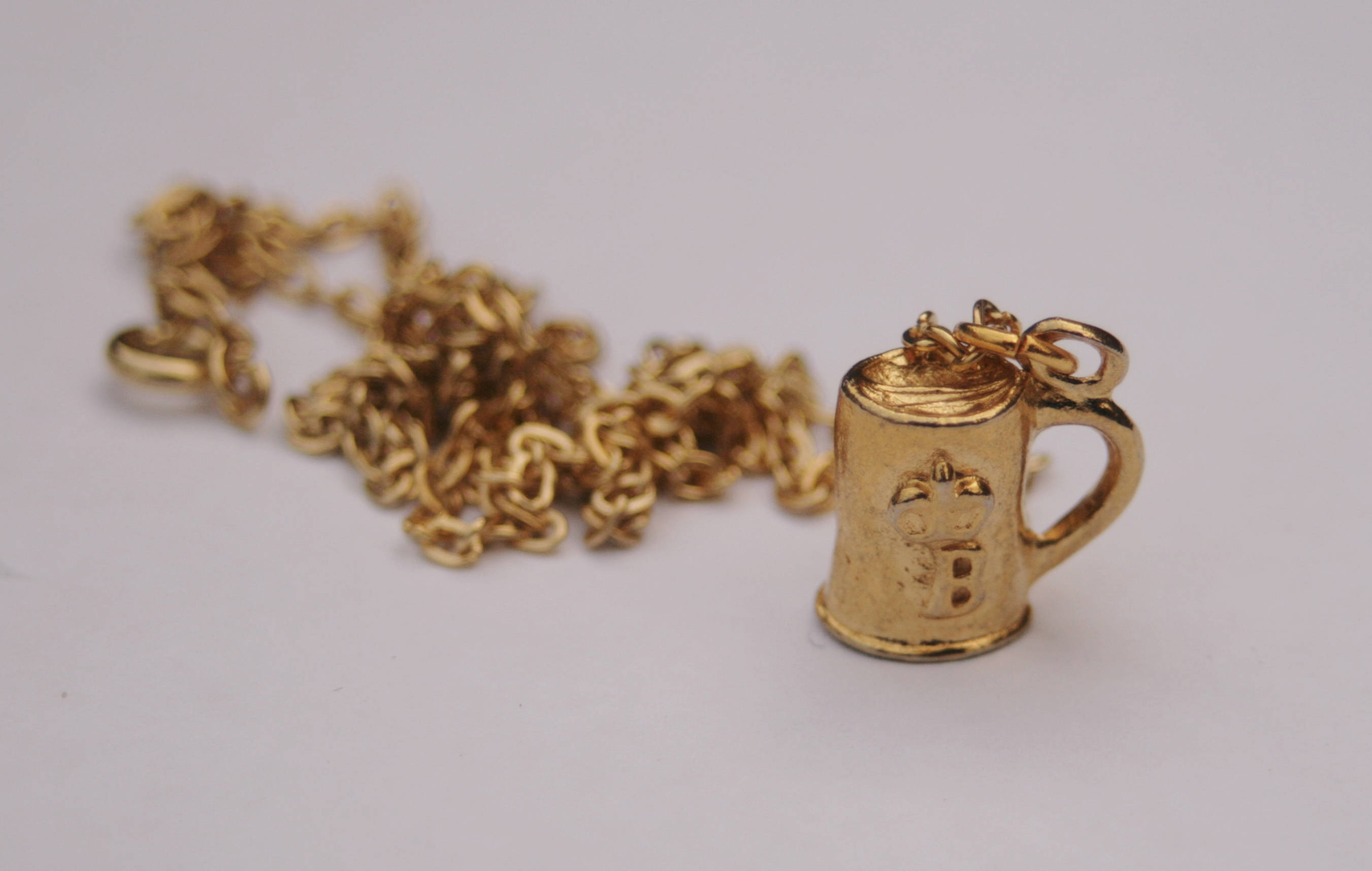 Vintage Ale Beer Mug Charm Necklace // Unusual Vintage Pendant | Etsy