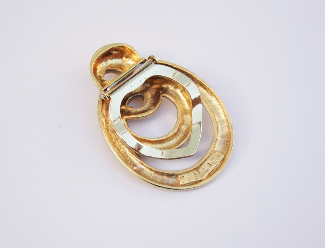 Brushed Gold Knot Clip // Gold Plated Dress/sweater/scarf Clip - Etsy UK