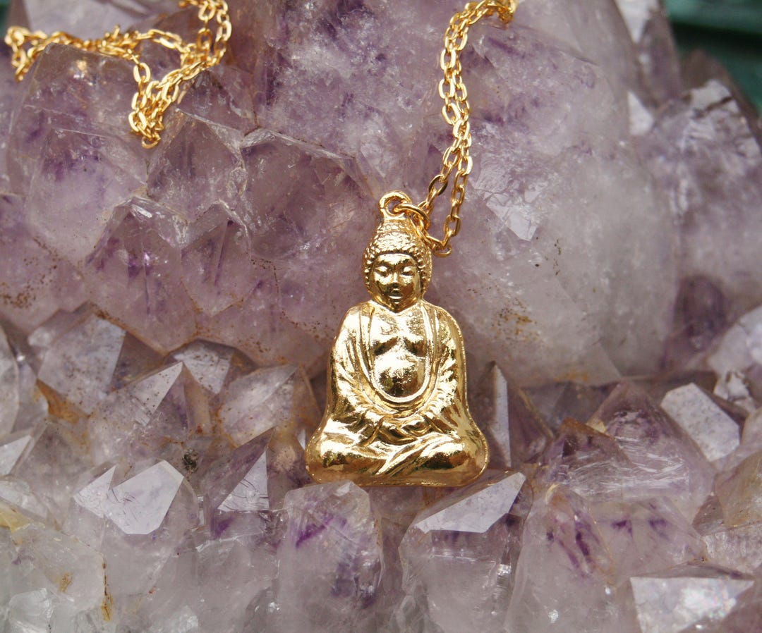 Vintage Retro 1970's Buddha Pendant on Chain / Spiritual / Religious ...