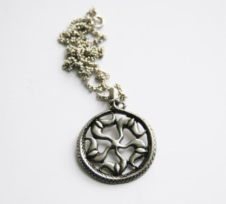 Circular 5 Legged Triskelion Snake Symbol Pendant // Pewter W/ - Etsy