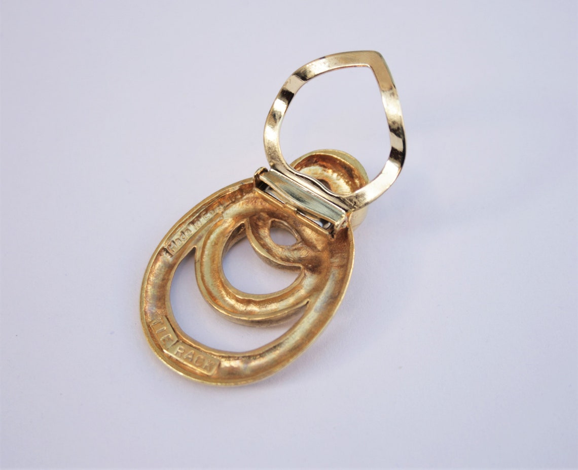 Brushed Gold Knot Clip // Gold Plated Dress/sweater/scarf Clip - Etsy UK