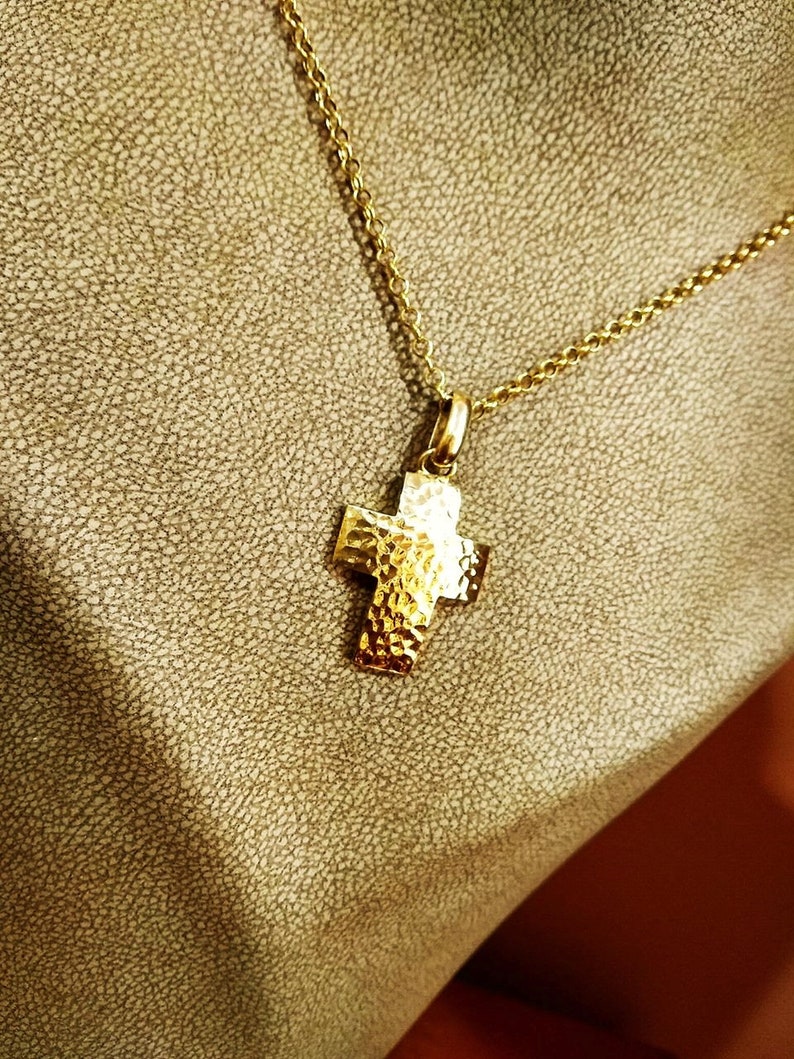 18k Gold Cross, Gold Cross 14k, Solid Forged Cross, Greece Orthodox ...