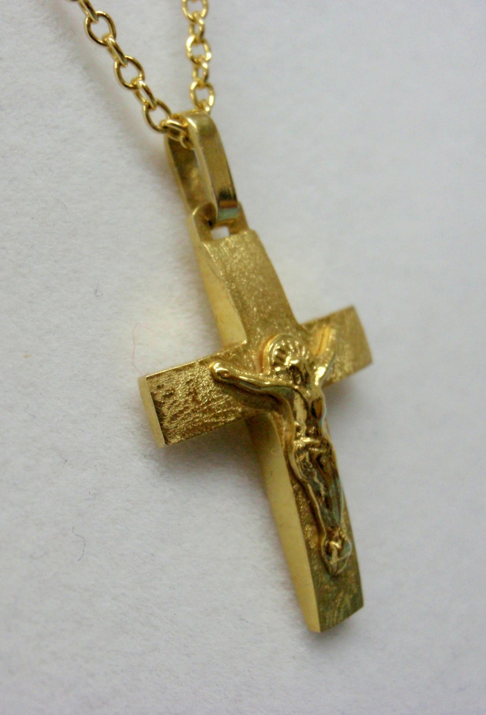 Baptism Gold 14k Gross With Crusified Baptism Gold Cross - Etsy