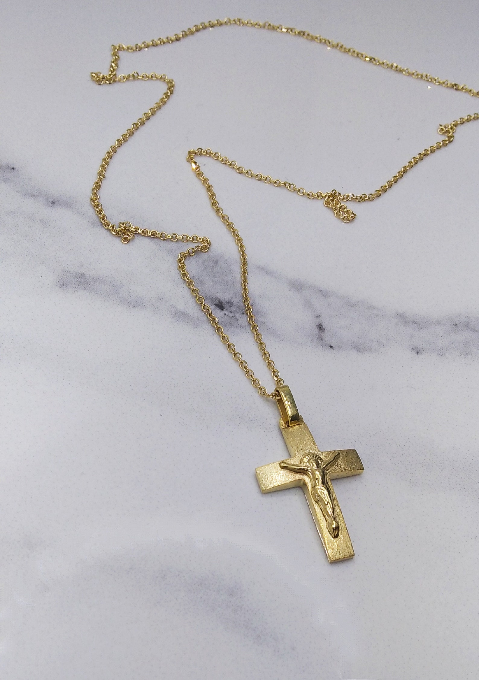 Baptism Gold 14k Gross With Crusified Baptism Gold Cross - Etsy