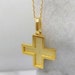 14k Gold Square Cross Pendant/orthodox Cross Necklace/greece - Etsy