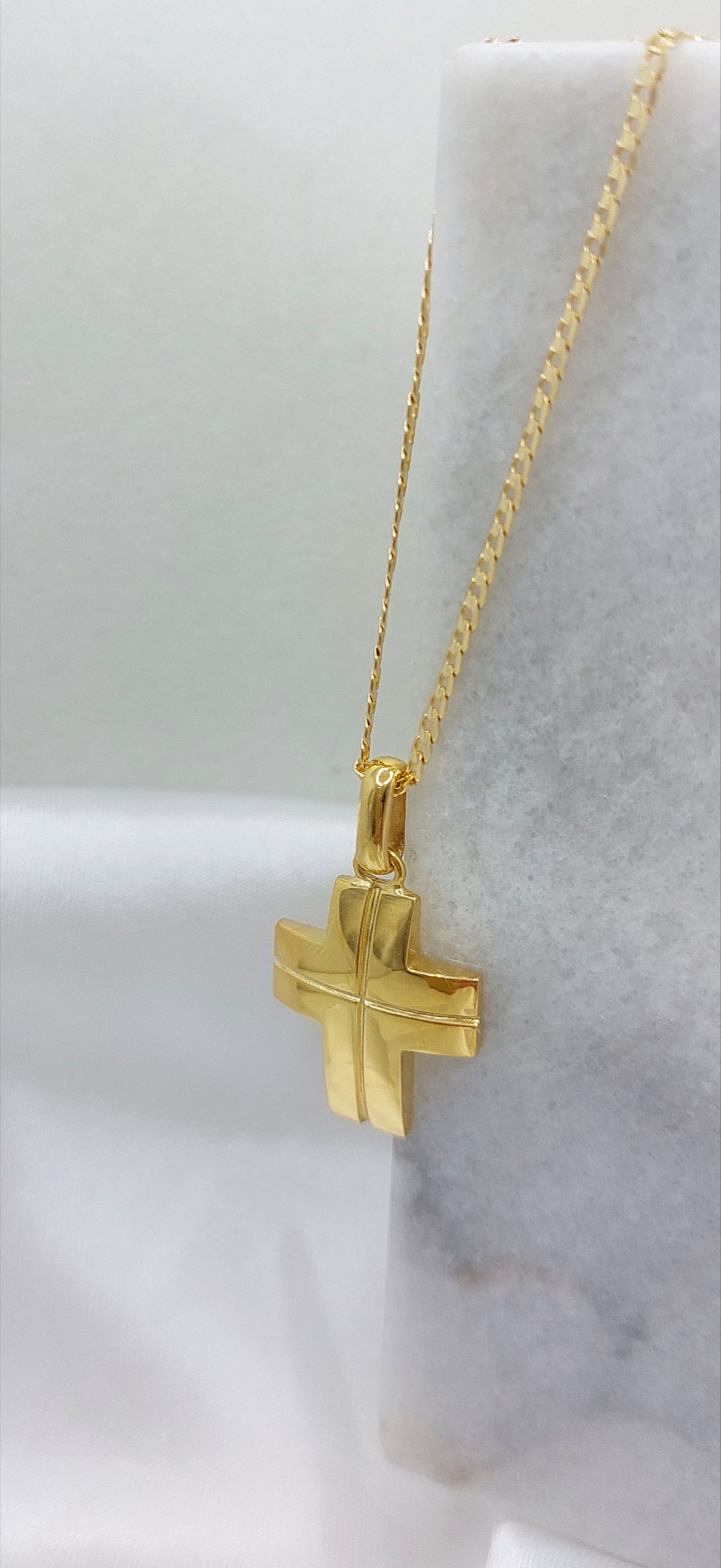 Greek Orthodox Cross,14k Yellow Gold,handmade Baptismal Pendant - Etsy