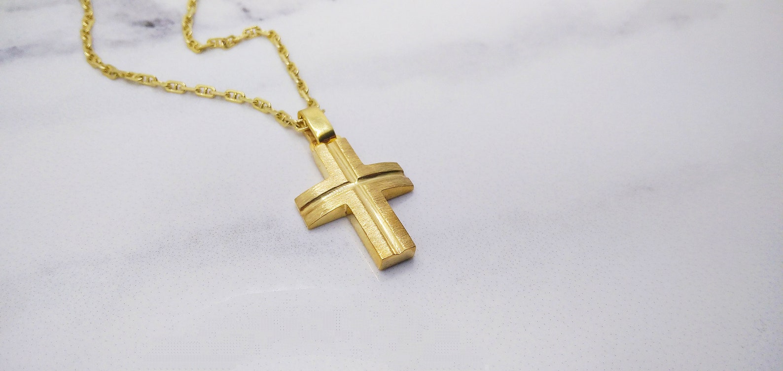Greek Orthodox Baptism Cross for Boys,18k Yellow Gold,baptismal Jewelry ...