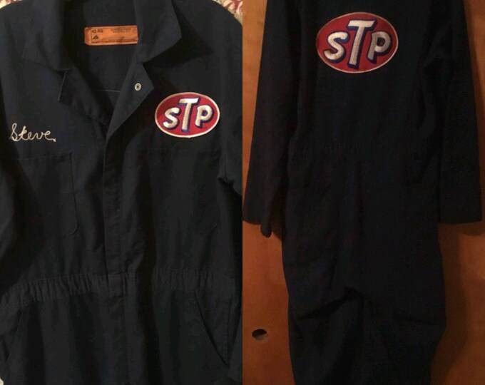 1960s Original 1960s “STP RACING OIL” Coveralls, Drag Racing, Kustom ...