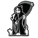 Grim Reaper Sticker Funny Skeleton Reaper With Cats Sticker - Etsy