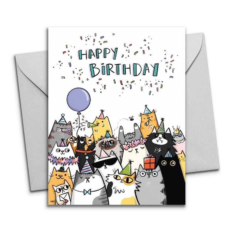 Cat Happy Birthday - Etsy