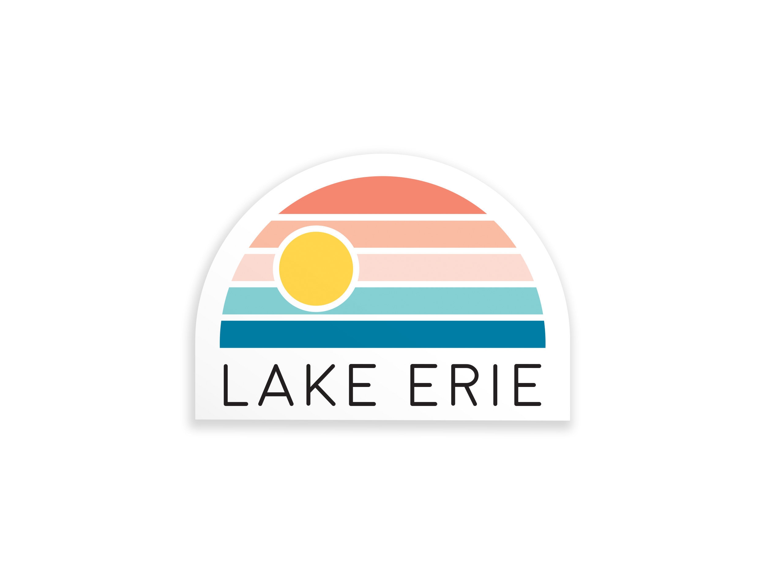 Lake Erie Sticker - 3 Inch Vinyl Weatherproof Sticker - Retro Great ...