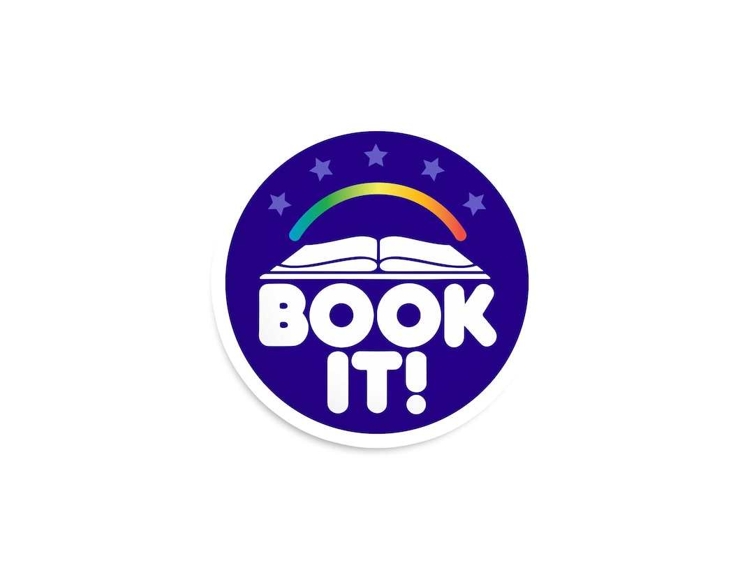 Book It Sticker - Nostalgic 90s Kid Decal - I Love Reading - 2 Inch ...