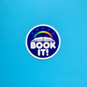 Book It Sticker - Nostalgic 90s Kid Decal - I Love Reading - 2 Inch ...