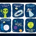 Printable Cute Alien UFO Valentines Valentines Day Card Exchange DIY ...