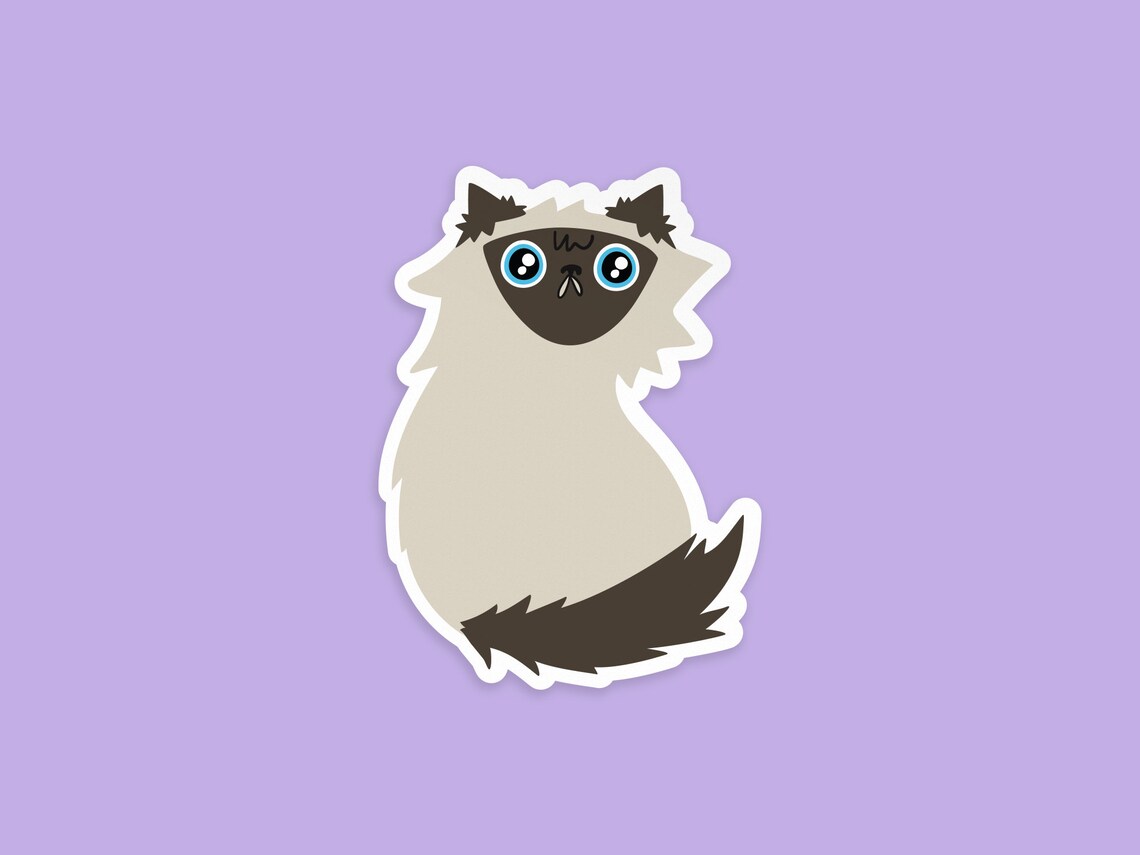 Himalayan Cat Sticker or Magnet Persian Cat Laptop Sticker | Etsy