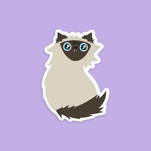 Himalayan Cat Sticker or Magnet Persian Cat Vinyl Weatherproof Decal 3 ...