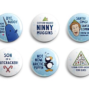 Buddy the Elf Pin or Magnet Set Cute Hand-drawn Christmas - Etsy