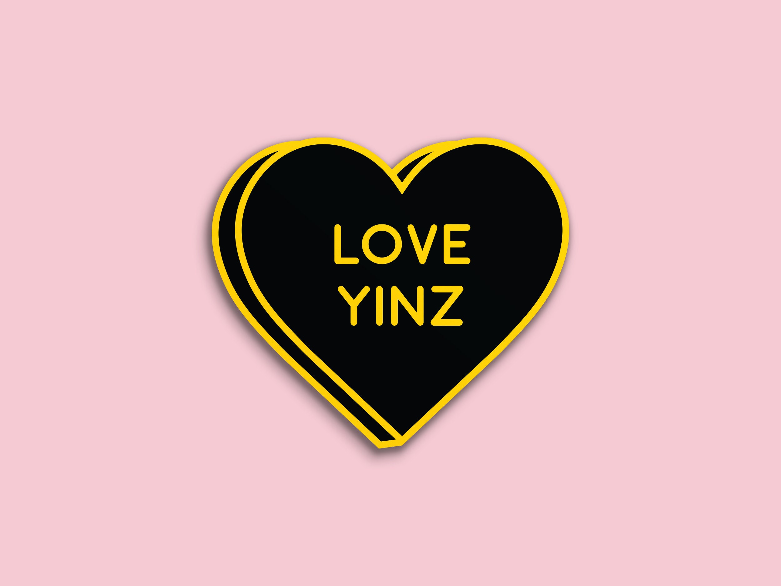 Pittsburgh Sticker or Magnet Love Yinz Heart 3 | Etsy